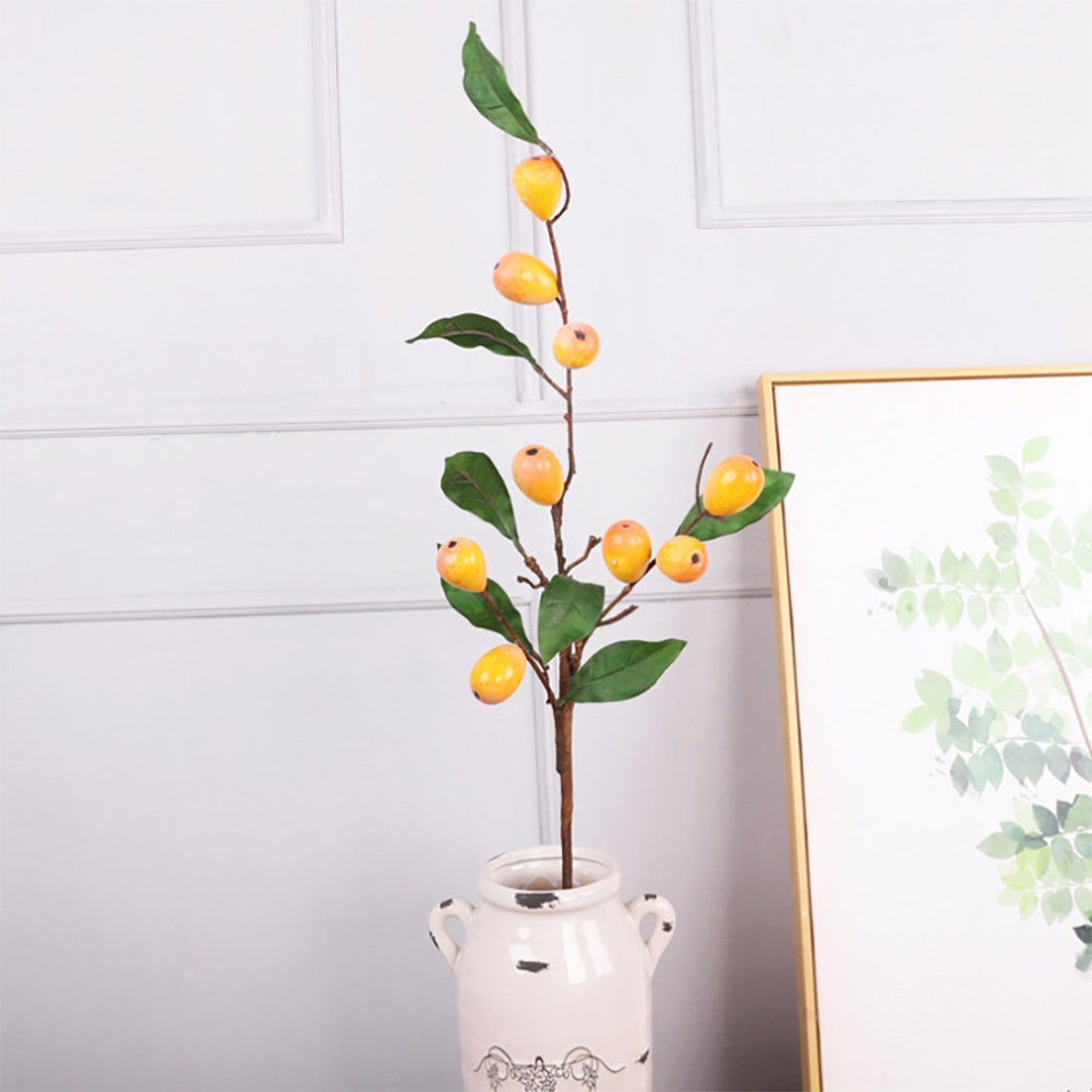 Quality Loquat Long Stem and Foliage Artificial Fruit With - Etsy