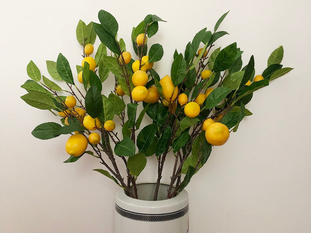 Artificial Fresh Lemon Fruit Fake Lime Arrangement Plastic Citrus Plant ...