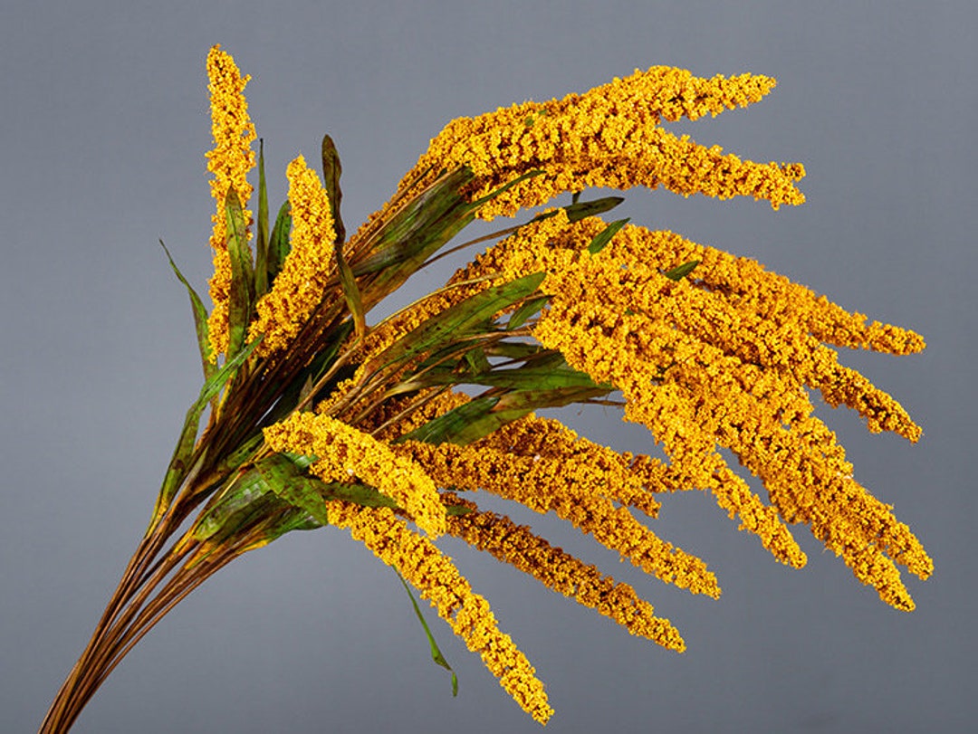 Fake Wheat Stems With Leaves, Autumn Cereal Crafts, Fake Millet Ears ...
