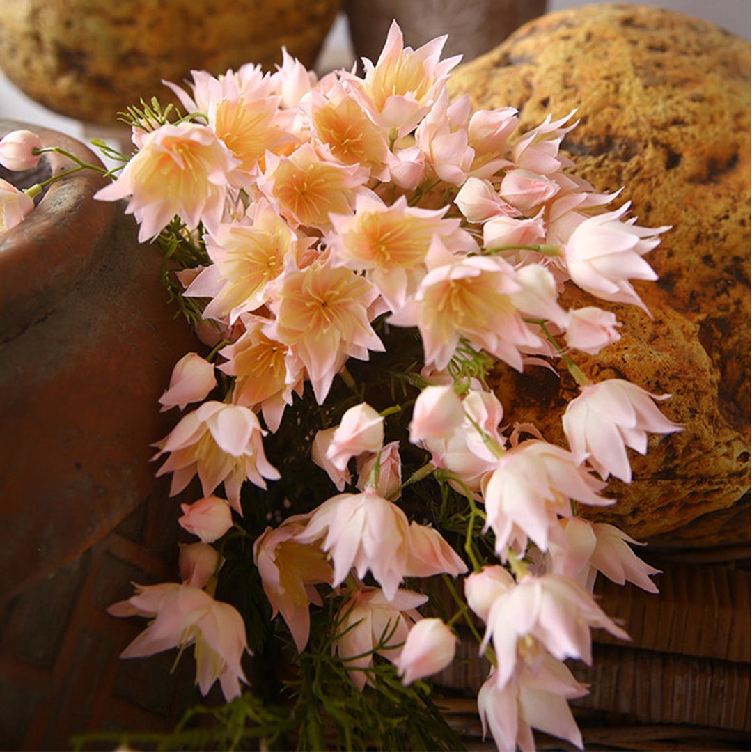 Artificial Blushing Bride Flower, Large Lily of the Valley Stem, Fake ...