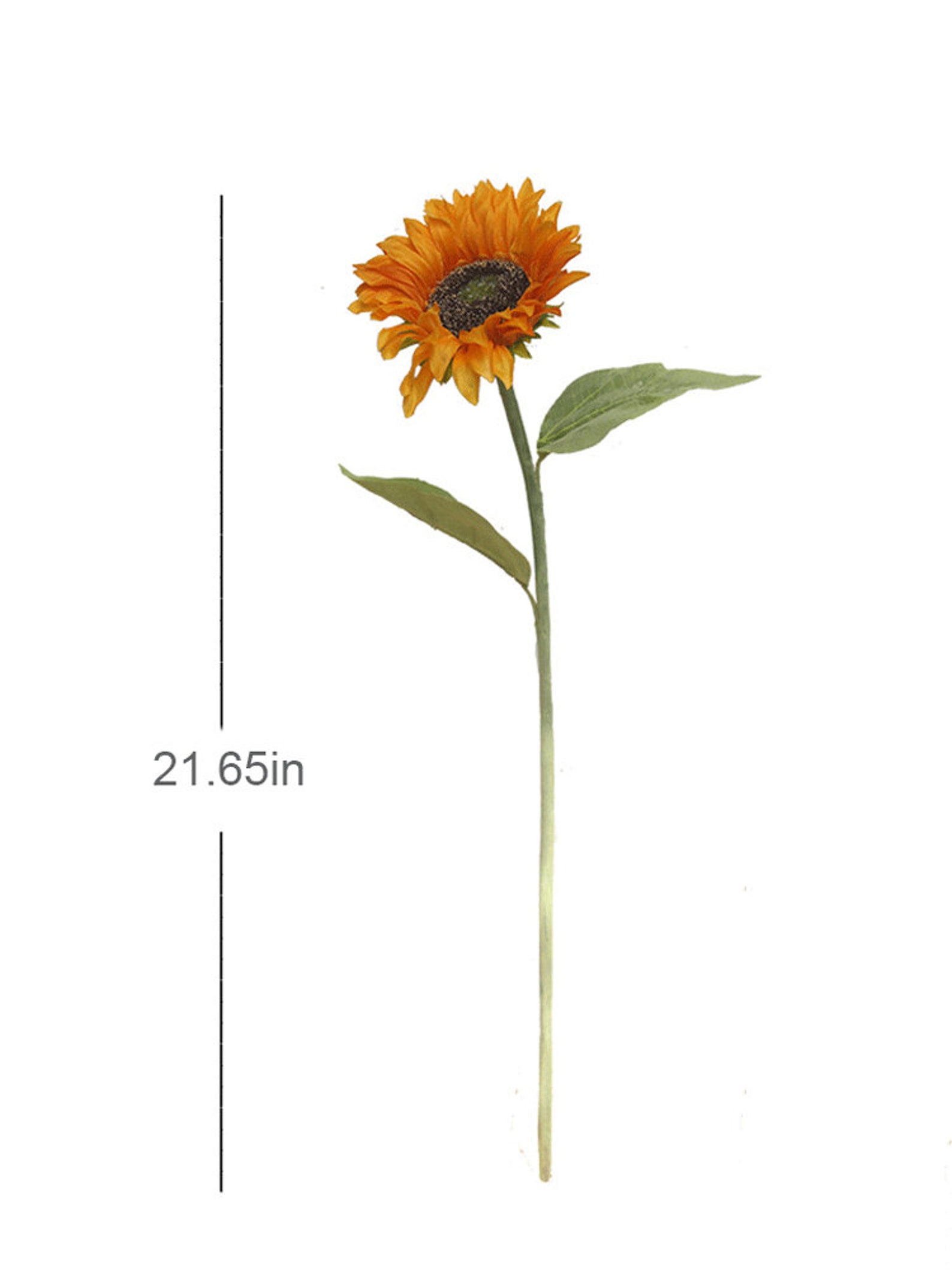 Sunflower Individual Stem, Artificial Flower With Foliage, Rustic ...