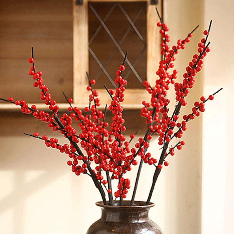 Red Berry Stems - Etsy