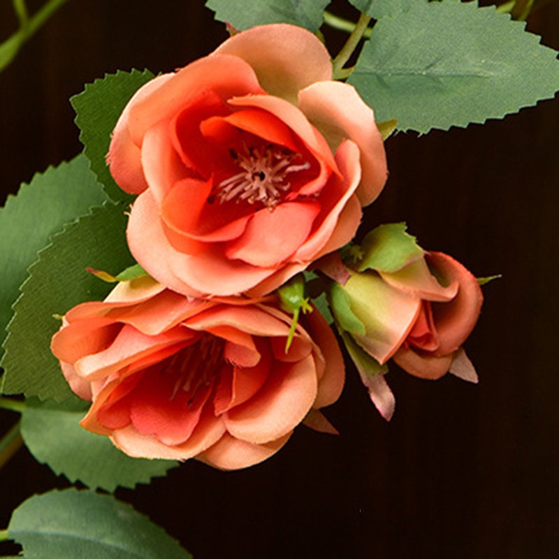 Climbing Rose With Rich Foliage Artificial Rosa Flower Cane | Etsy