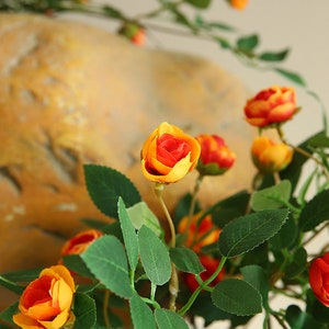 Rosebud Vine Hanging Wall, Climbing Rose Vine, Rustic Flower Decor ...