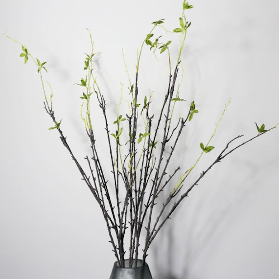 Faux Sprouting Tree Branch Artificial Peach Stem With Fresh - Etsy