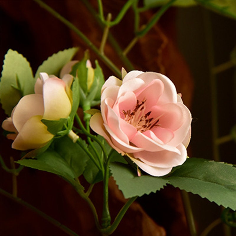 Climbing Rose With Rich Foliage Artificial Rosa Flower Cane | Etsy
