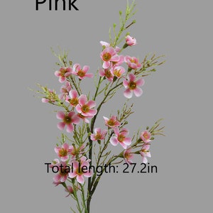Fake Wax Flower Stem, Rustic Wildflower, Artificial Flower, Home Floral ...