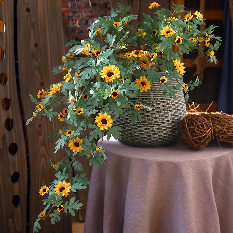 Climbing Sunflower With Long Cane Artificial Trailing Daisy - Etsy