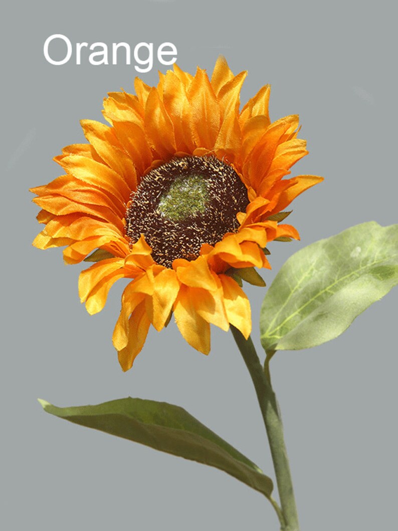 Sunflower Individual Stem Artificial Flower With Foliage - Etsy