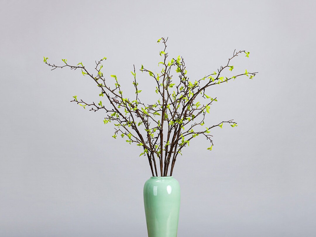Artificial Shooting Branch With Tender Leaves, Faux New Growth Branches ...