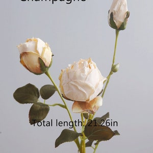 Dried Rose Stems With Buds, Artificial Flower Crafts, Vintage Home ...