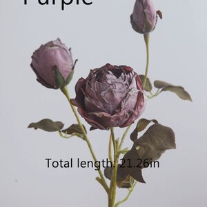 Dried Rose Stems With Buds, Artificial Flower Crafts, Vintage Home ...