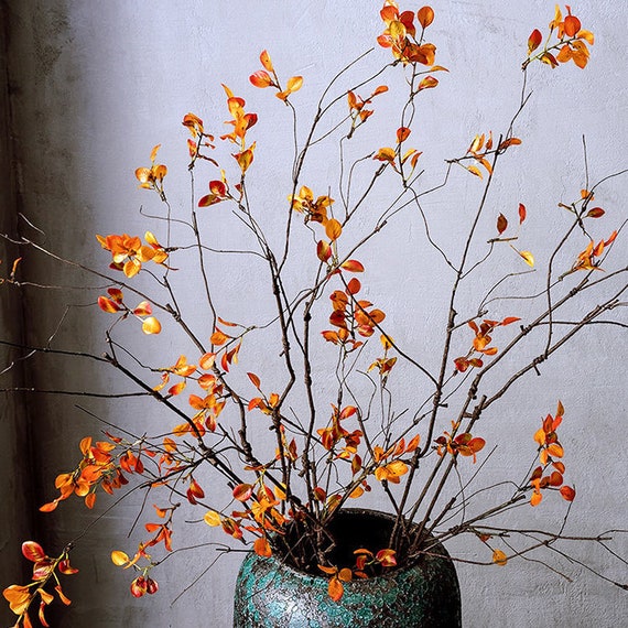 61.81 Autumn Leaf Long Stem Fake Tree Branch With Fall - Etsy