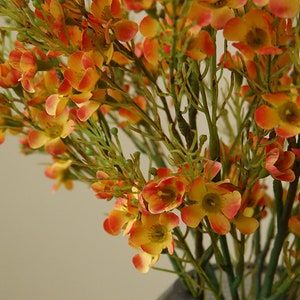 Fake Wax Flower Stem, Rustic Wildflower, Artificial Flower, Home Floral ...