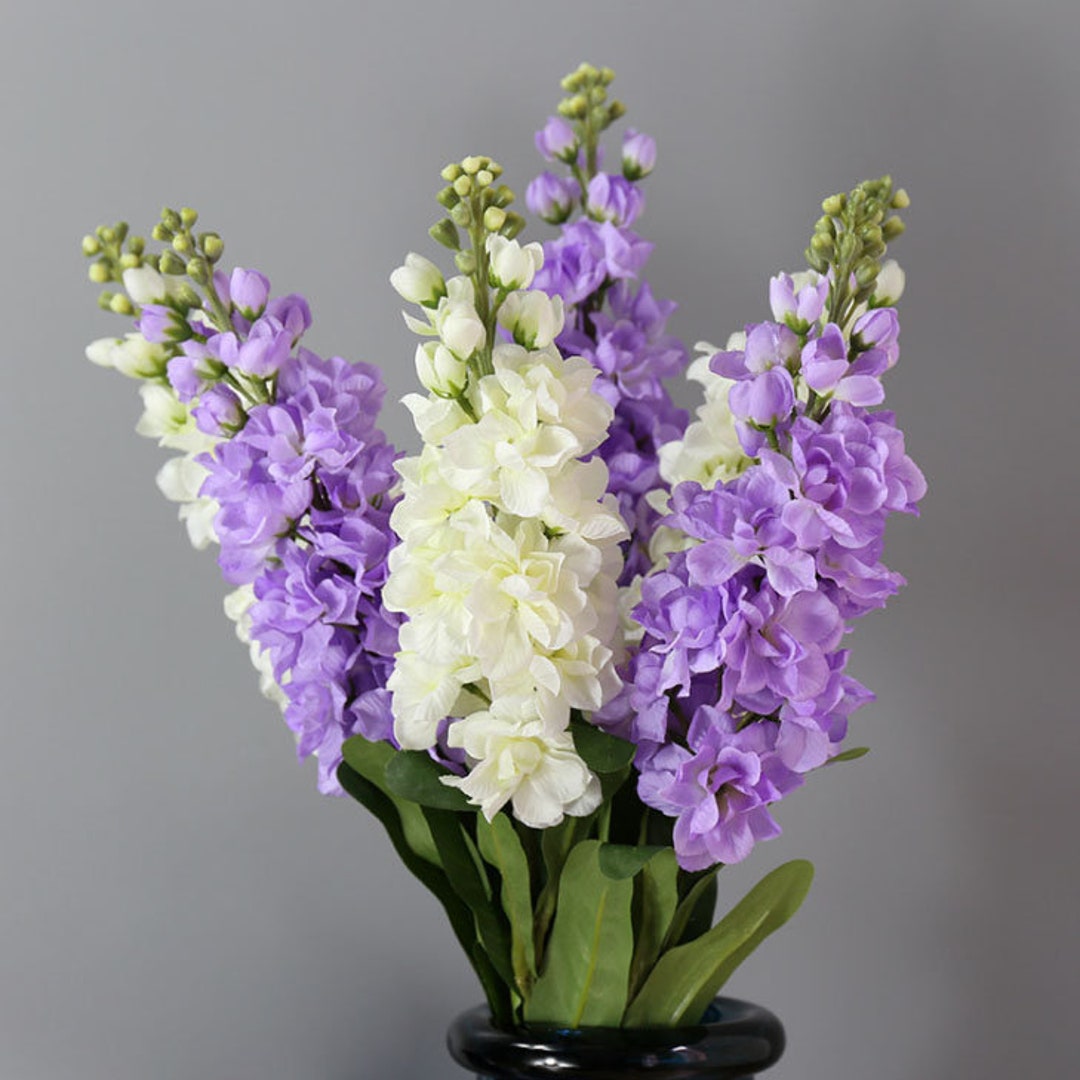 Quality Hyacinth Stem With Leaf Individual Violet and Bud Artificial ...