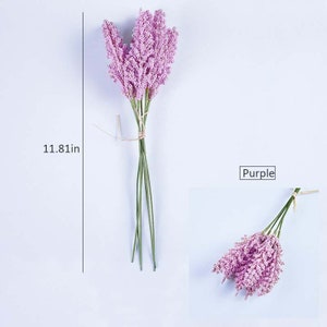 6 Stems Artificial Wheat Bouquet Fake Rice Bundle Faux Sorghum Bunch ...