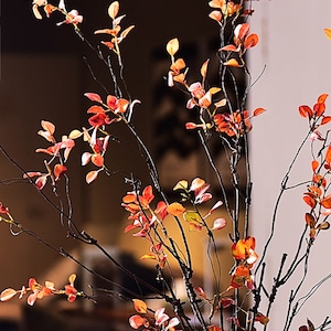 61.81“ Autumn Leaf Long Stem Fake Tree Branch With Fall Foliage Home ...