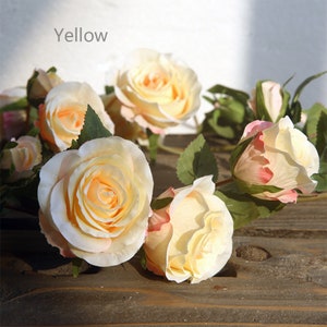 Artificial Climbing Rose Vine With Leaf, Faux Trailing Flower Cane ...