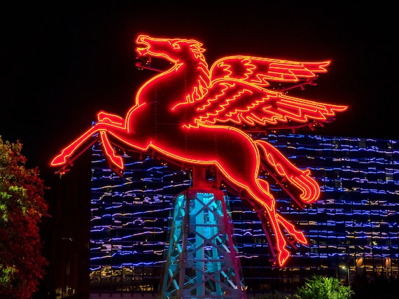 Red Pegasus Horse