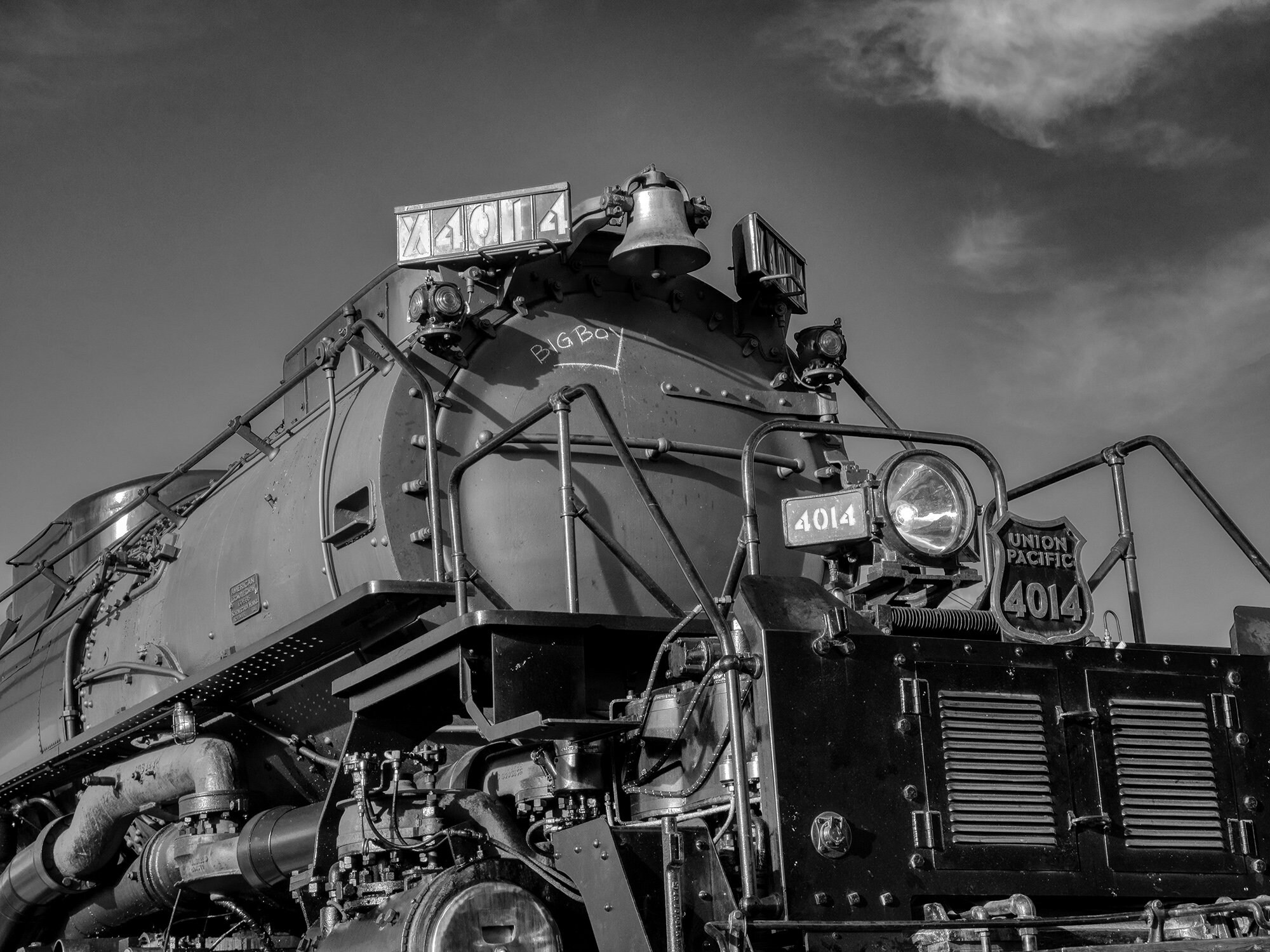 Union Pacific Big Boy Locomotive Photography Print, Black and White, Vintage Train Art Print ...