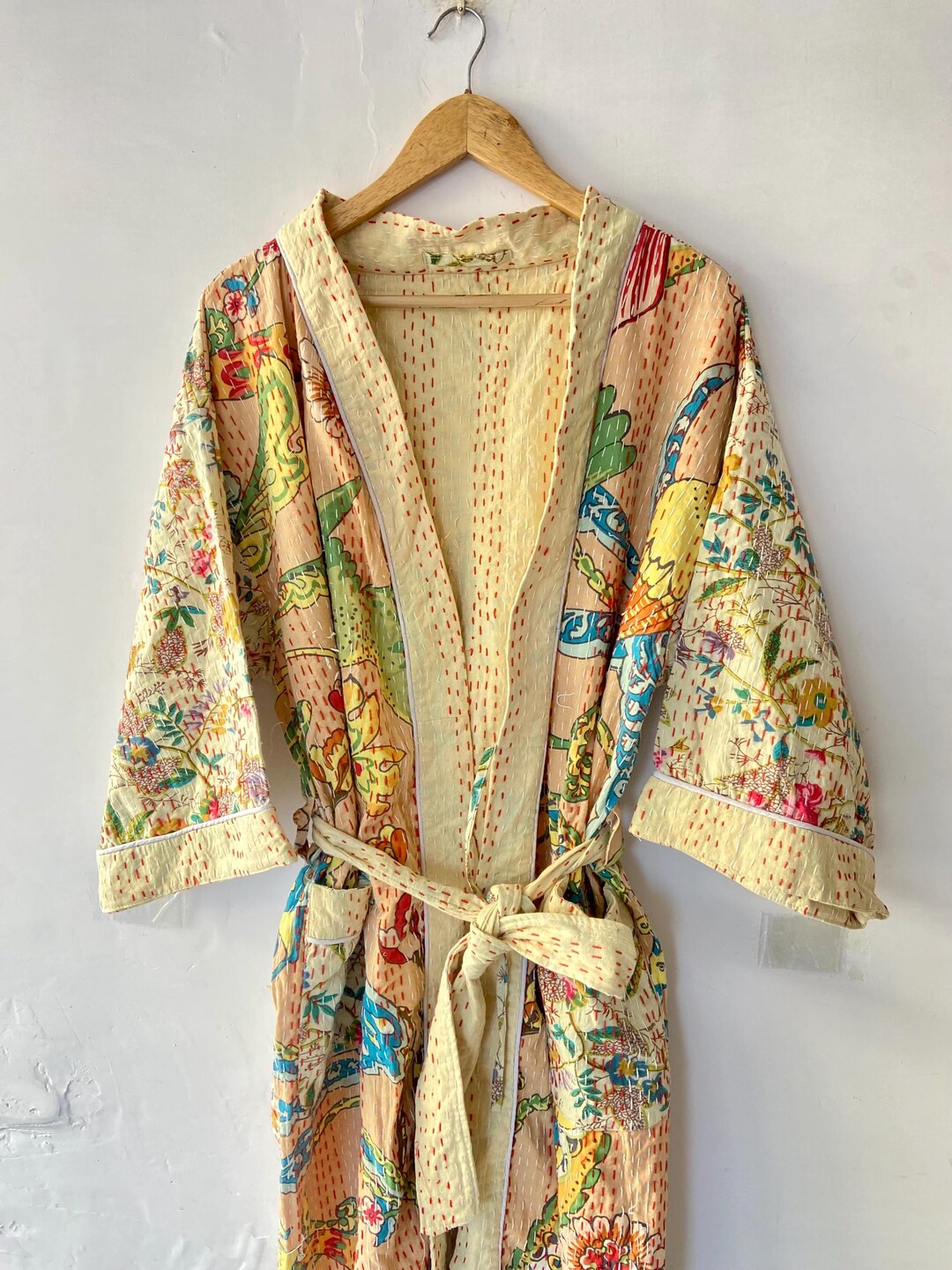 Kantha Quilted Work Kimono and Robe ,winter Wear Robes, Bath Robes ...