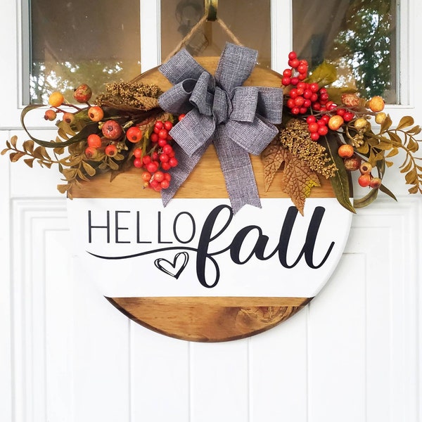 Fall Circle Door Sign - Etsy