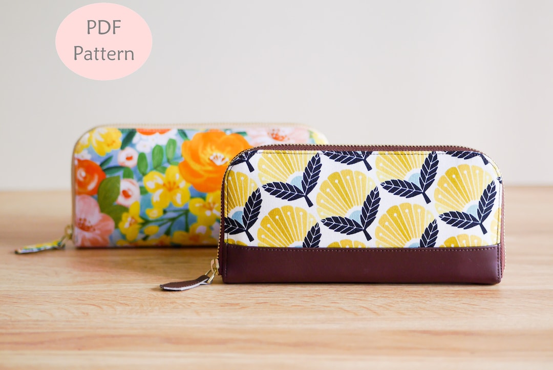 Mia Zip Around Wallet Sewing Pattern: Compact Women's Wallet (digital ...