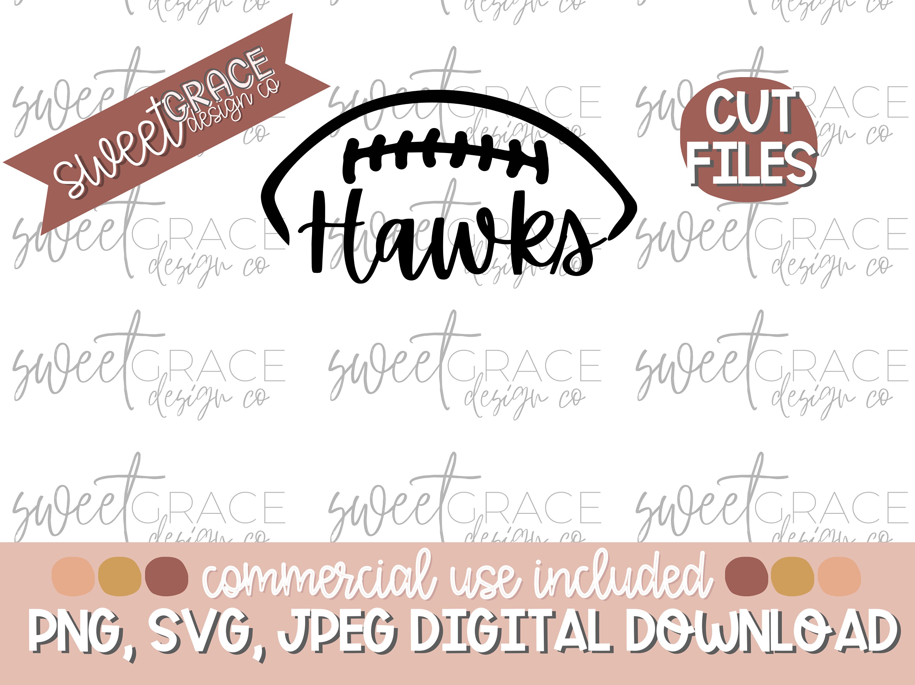 Hawks Svg Football Hawks High School Svg. T-shirt Design for - Etsy