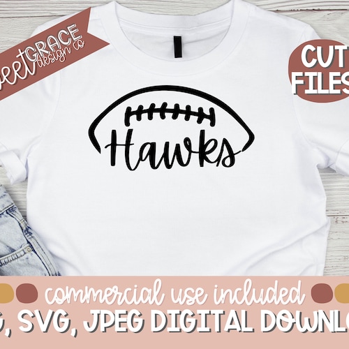 Hawks Football Svg File - Etsy
