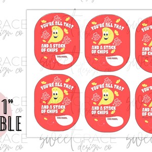 Chips Kids Valentines Printable, Use With Pringles Snack Size Chips ...