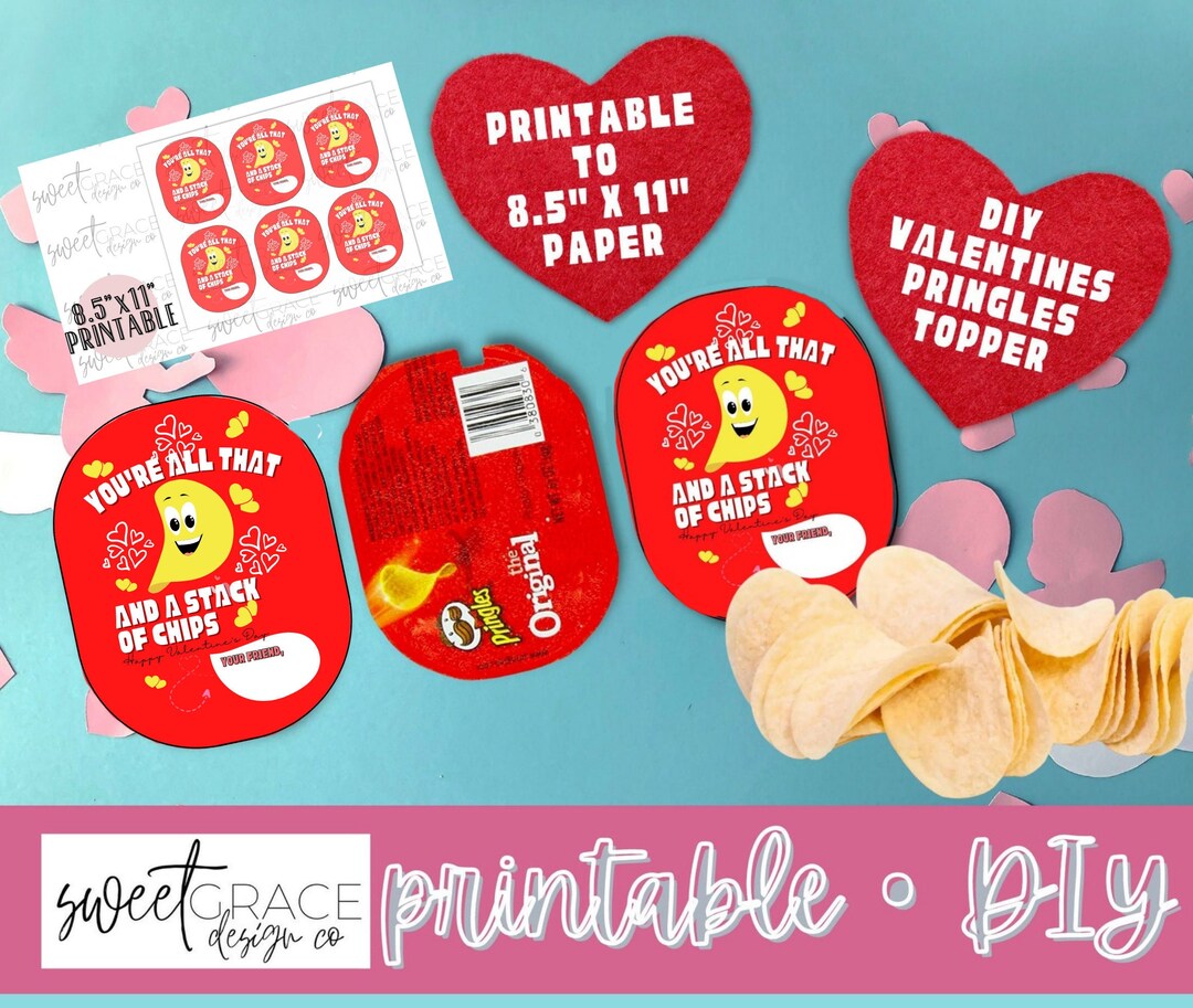 Chips Kids Valentines Printable, Use With Pringles Snack Size Chips ...