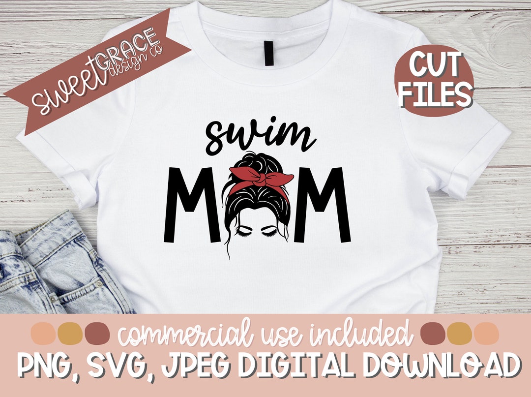 Swim Mom Svg, American Mama Sublimation, Swim Sports Girl, Shirt Design ...
