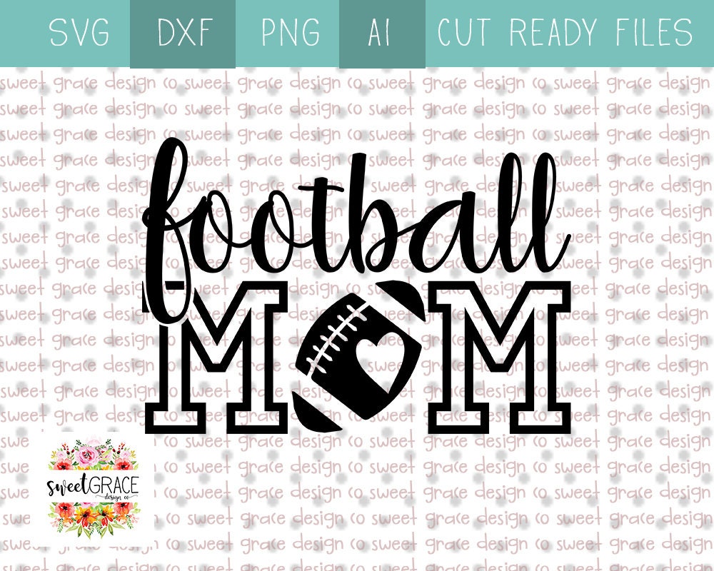 Football Mom SVG Design Football Mom T-Shirt Design. Mom of | Etsy