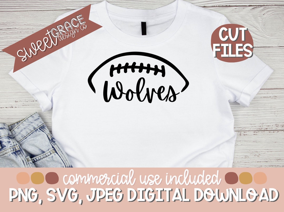 Wolves Svg, Football Wolves High School Svg. T-shirt Design for Wolves ...