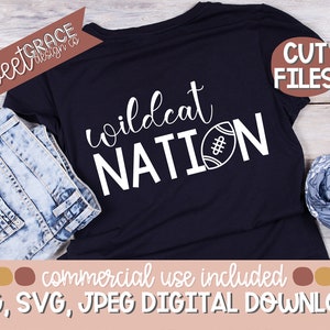 Wildcat Svg, Wildcat Nation Sublimation, Wildcat Shirt Design, Football ...