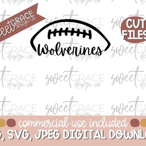 Wolverines Svg, Football Wolverines High School Svg. T-shirt Design for ...