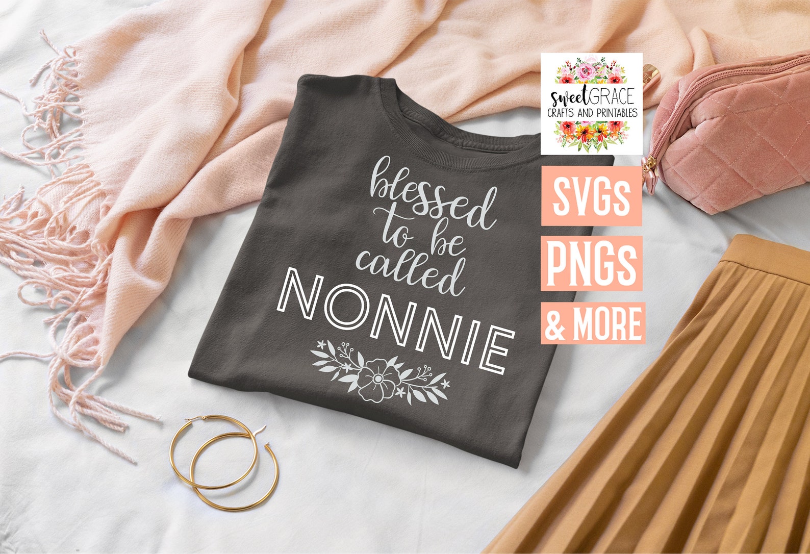 Nonnie SVG, Blessed to Be Called Nonnie SVG, Nonnie Cut Files, Grandma ...