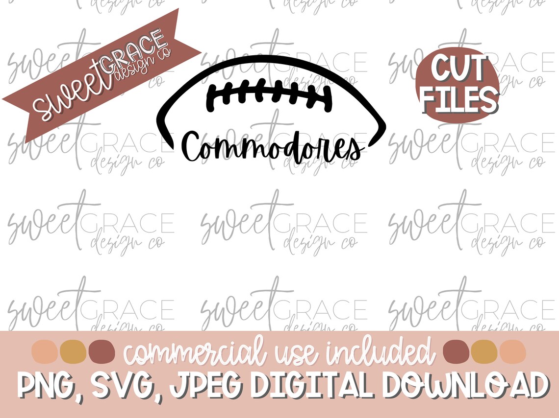 Commodores Svg Football Commodores High School Svg. T-shirt - Etsy