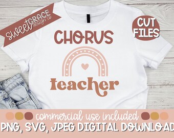 Chorus Teacher Svg - Etsy