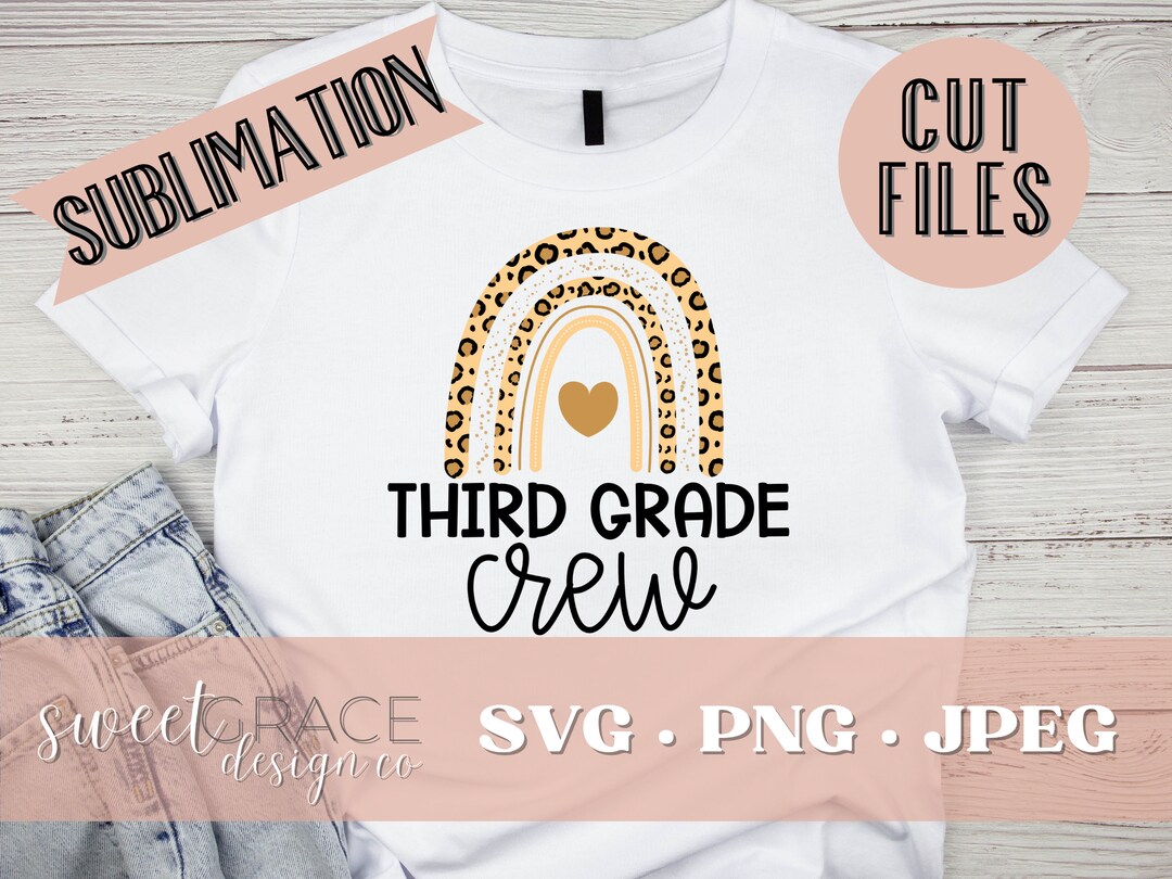 3rd Grade Crew Svg,back to School Svg, Sublimation, 3rd Grade Crew ...