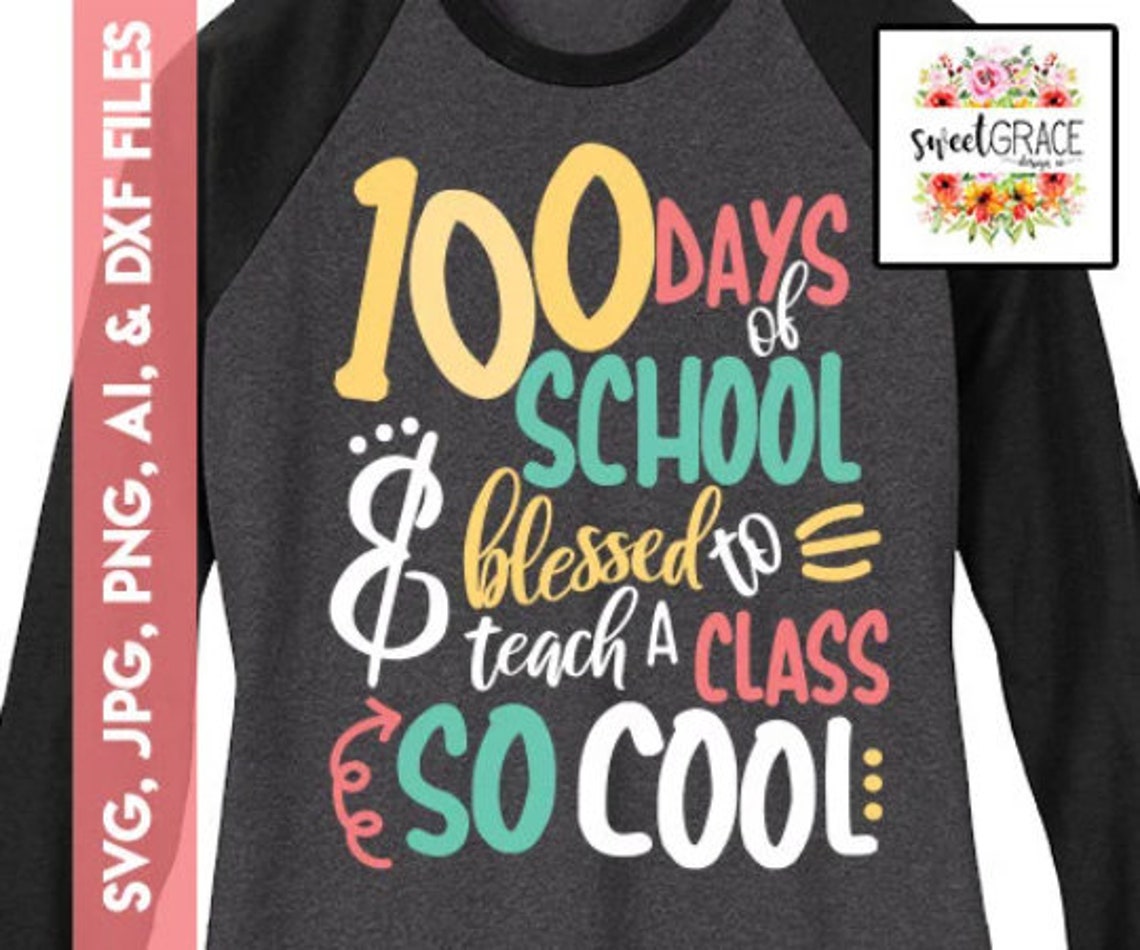 Teacher 100 Days SVG 100th Day of School Svg Teacher Svg | Etsy