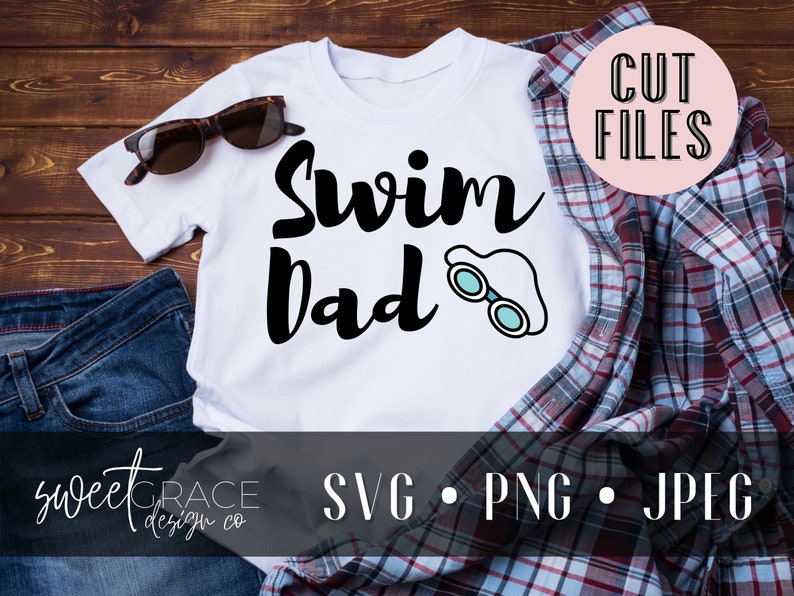 Swim Dad SVG Shirt Design. Dad of Swimmer Svg T-shirt Design - Etsy