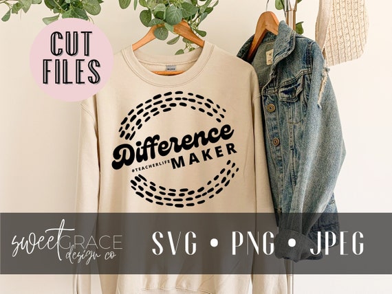 Difference Maker Svg Teacher Svg Teacher Life Svg Teacher | Etsy