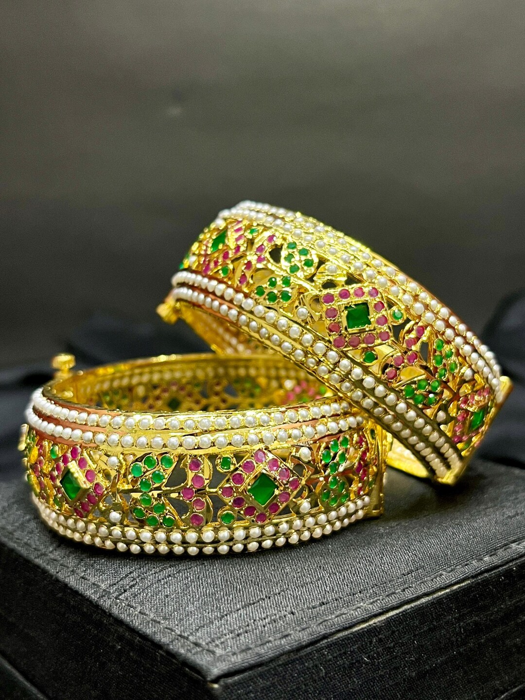 Hyderabadi Design Bangles Set Indian Bridal Bangles Wedding and Casual ...