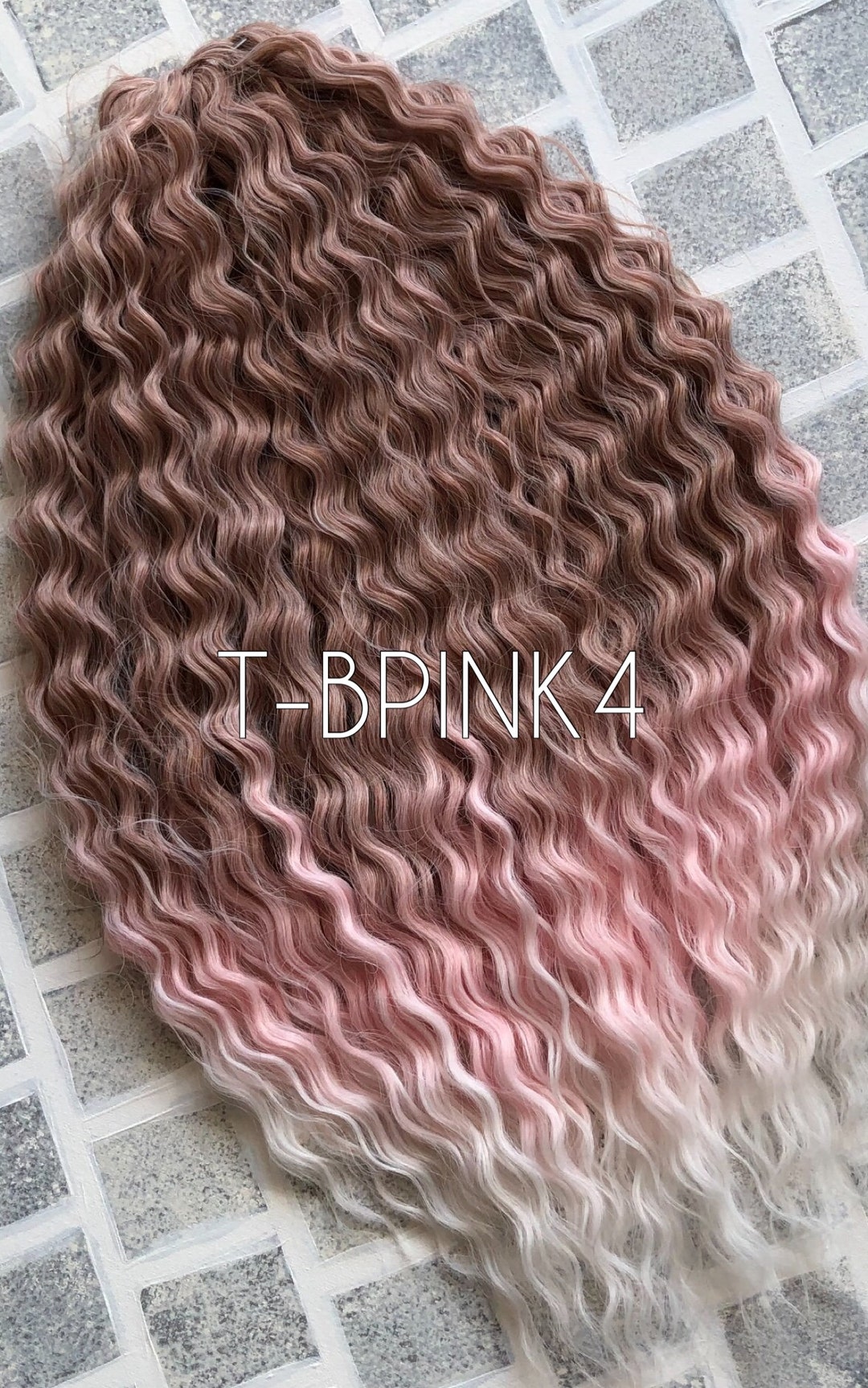 Colored Ombre Kanekalon Towhead Hair Synthetic Hair Curly - Etsy