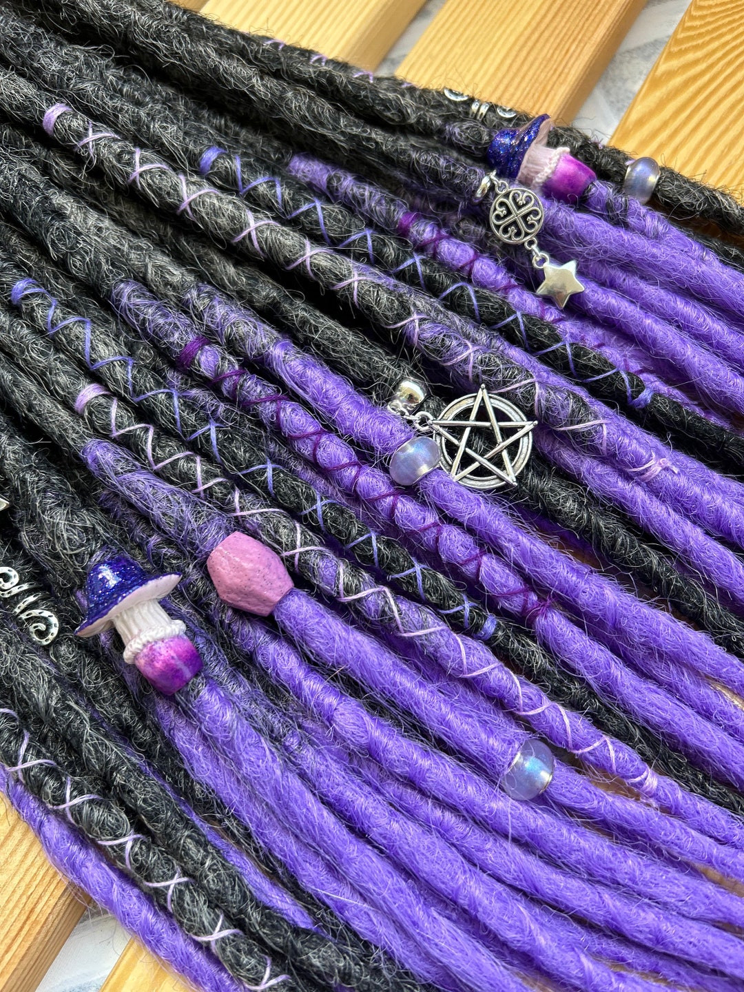 Ombre Grey Violet Dreads DE Crochet Dreads Dreadlocks Grey - Etsy