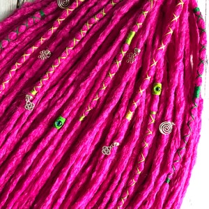 Pink Dreads, DE Dreads, Hot Plum Dreadlocks, Crochet Dreads - Etsy