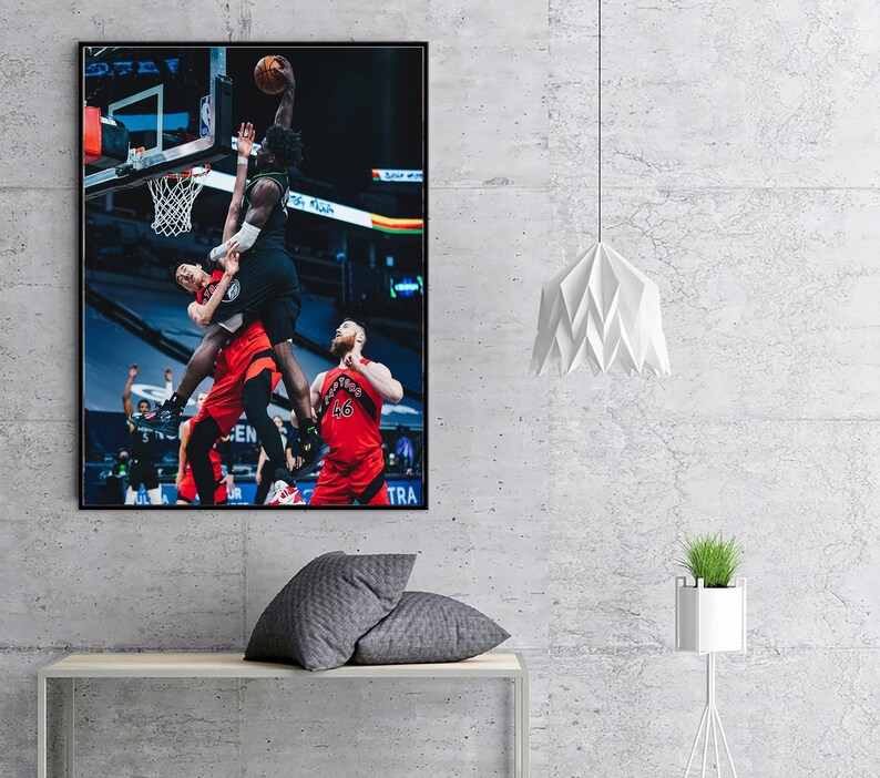 Anthony Edwards Poster Dunk | Etsy