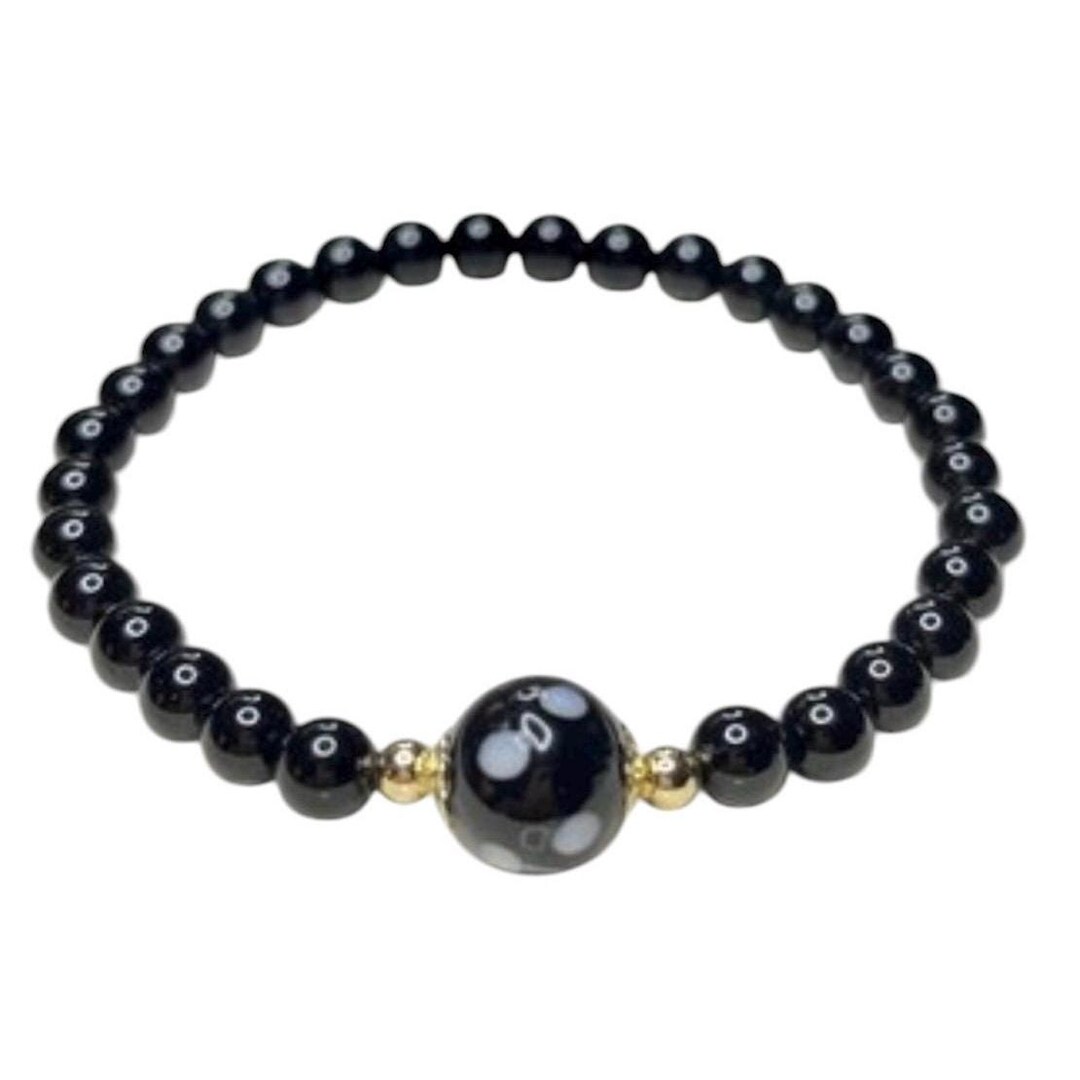 Black Onyx Conta Di Ojo Gemstone Bracelet - Etsy
