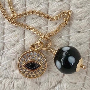 Conta Di Ojo Evil Eye Charm Chain Necklace - Etsy